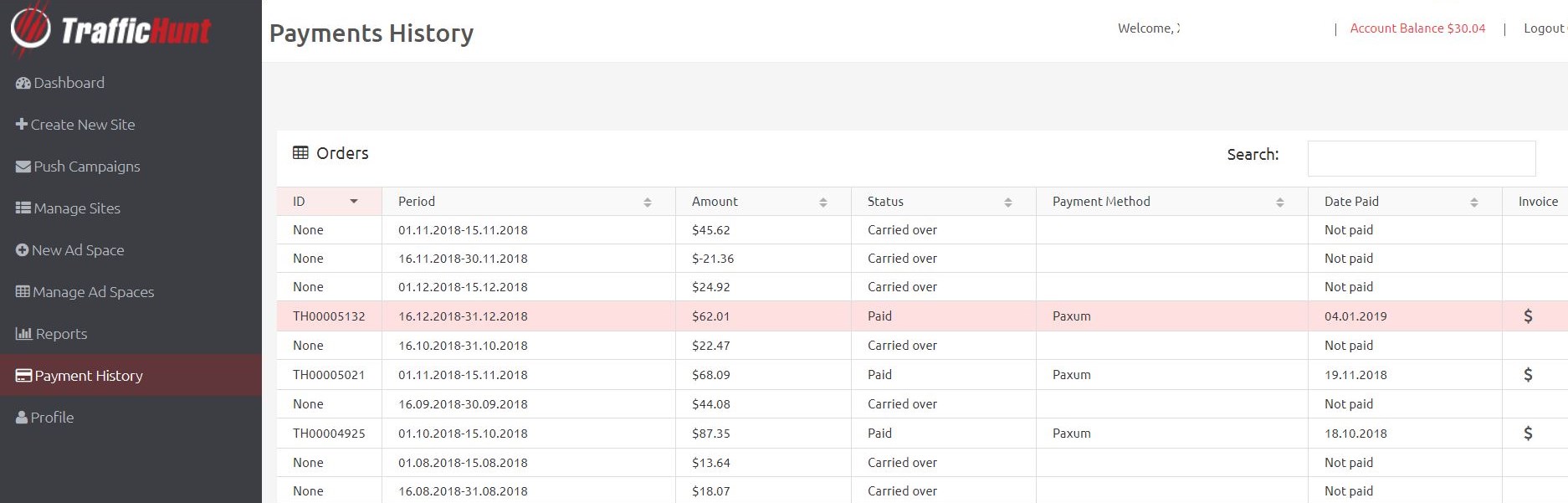 TrafficHunt Ad Network Review (2024): compare CPM rates, earnings ...